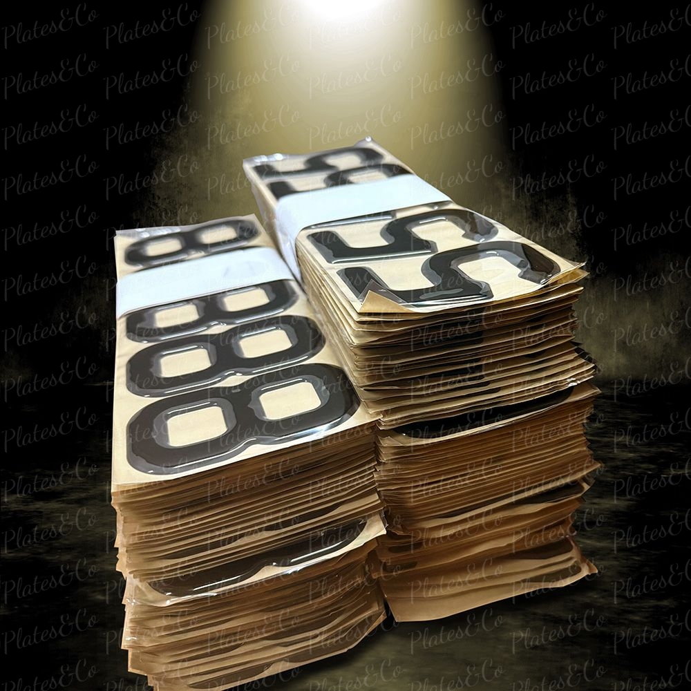 3D Gel Black Letters - Plates & Co - Wholesale number plate supplier of ...